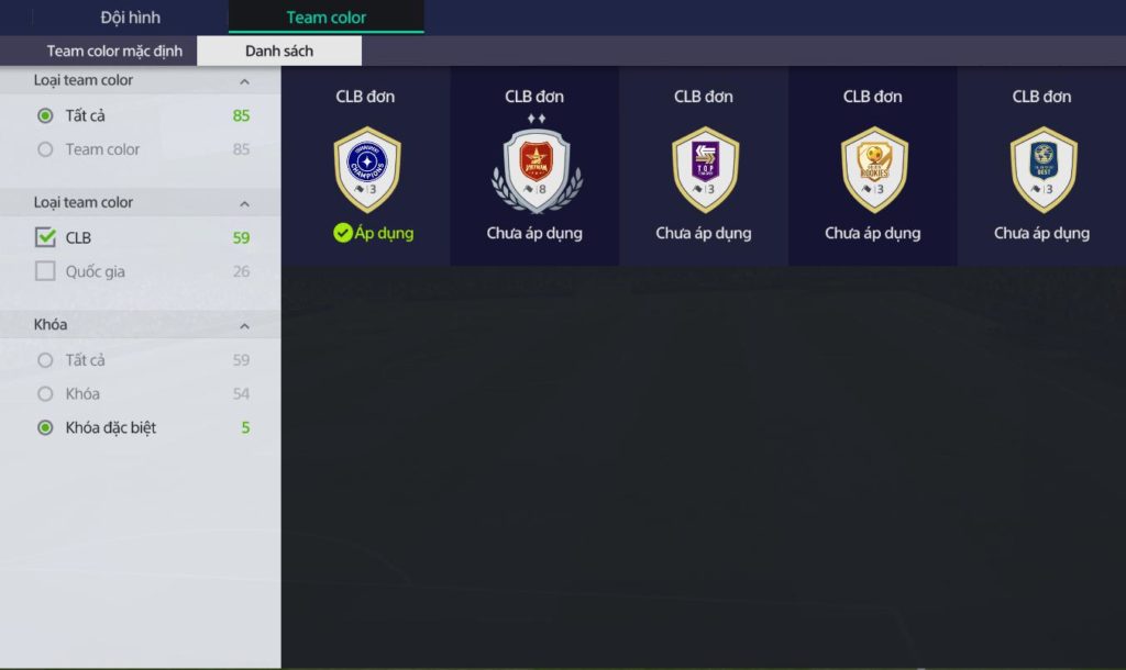 Cẩm nang FIFA Online 4: Team color FO4 và cách kích hoạt