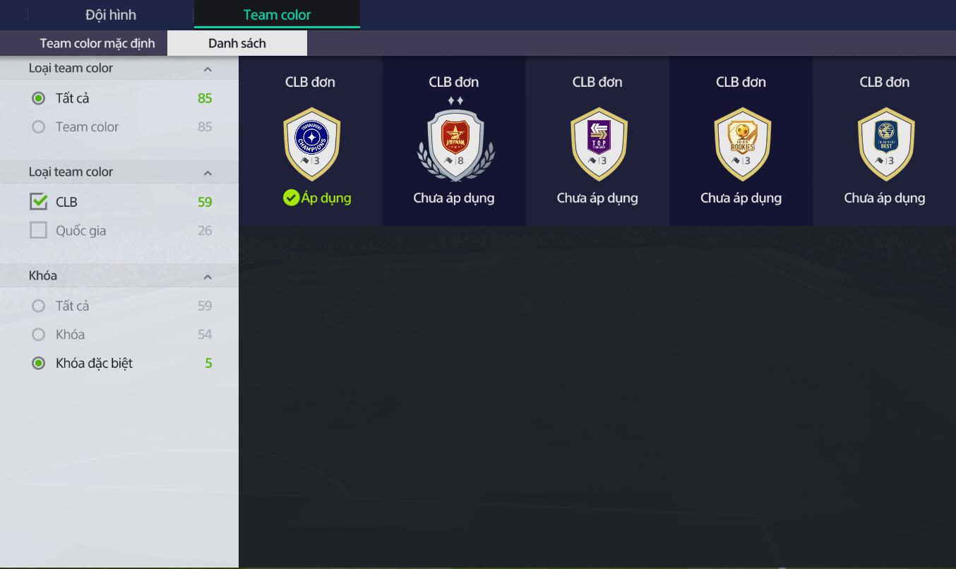 Cẩm nang FIFA Online 4: Team color FO4 và cách kích hoạt