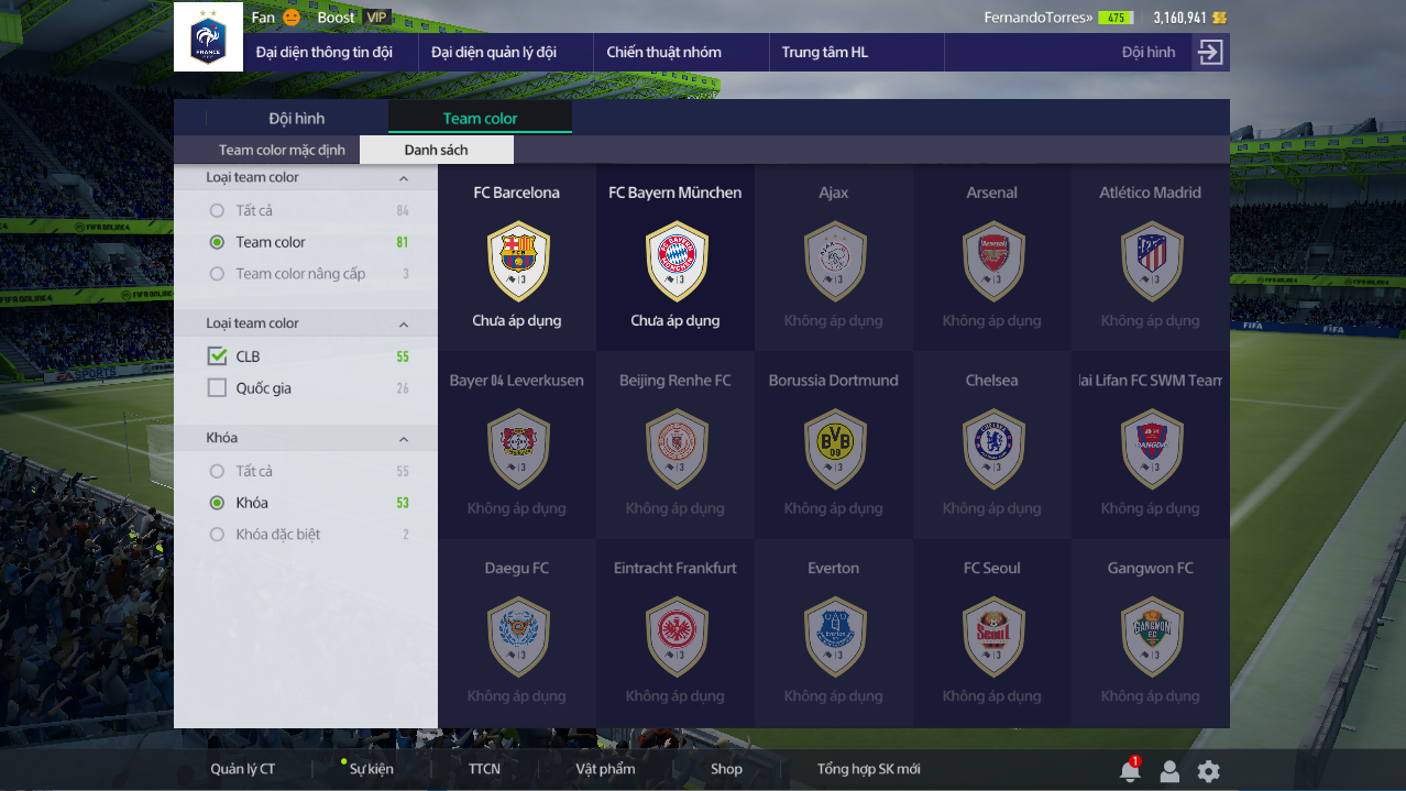 Cẩm nang FIFA Online 4: Team color FO4 và cách kích hoạt