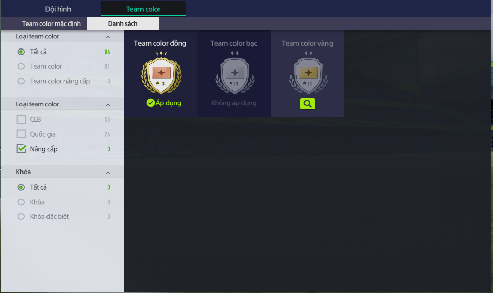 Cẩm nang FIFA Online 4: Team color FO4 và cách kích hoạt