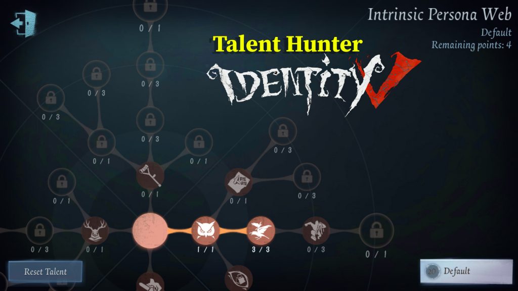 Talent Hunter |Identity V bảng bổ trợ dành cho thợ săn